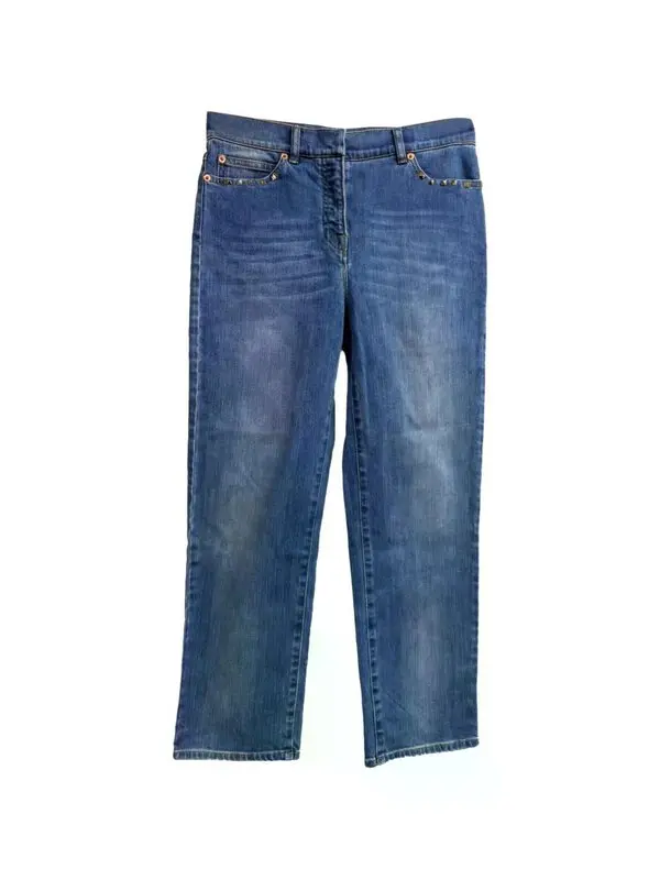 Valentino Garavani Rockstud Straight-leg Jeans - Blue