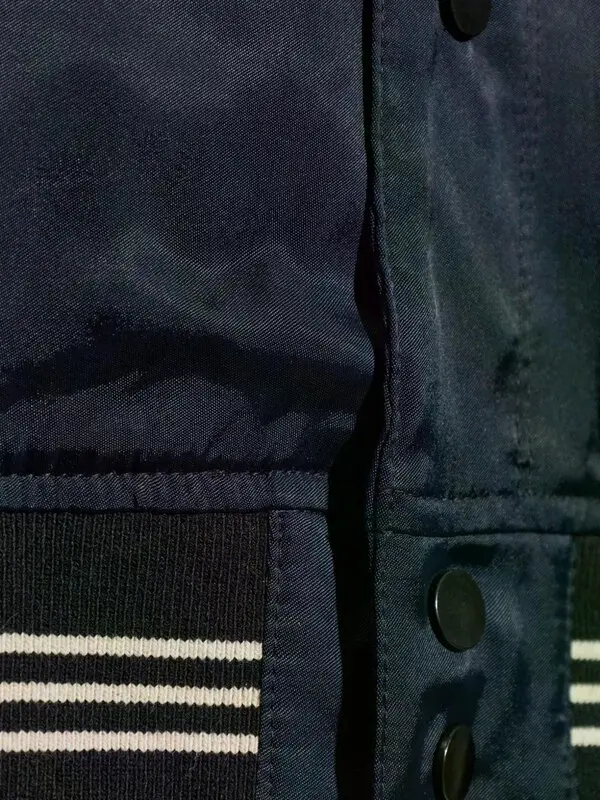 ALLSAINTS Taishi Bomber Jacket With Striped Ribbing