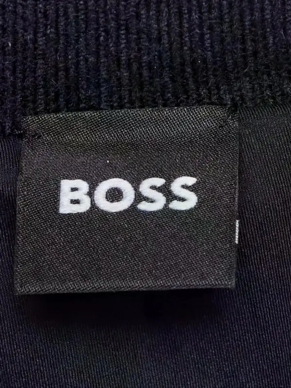 BOSS Hooded Zip-up Jacket In Nylon And Wool