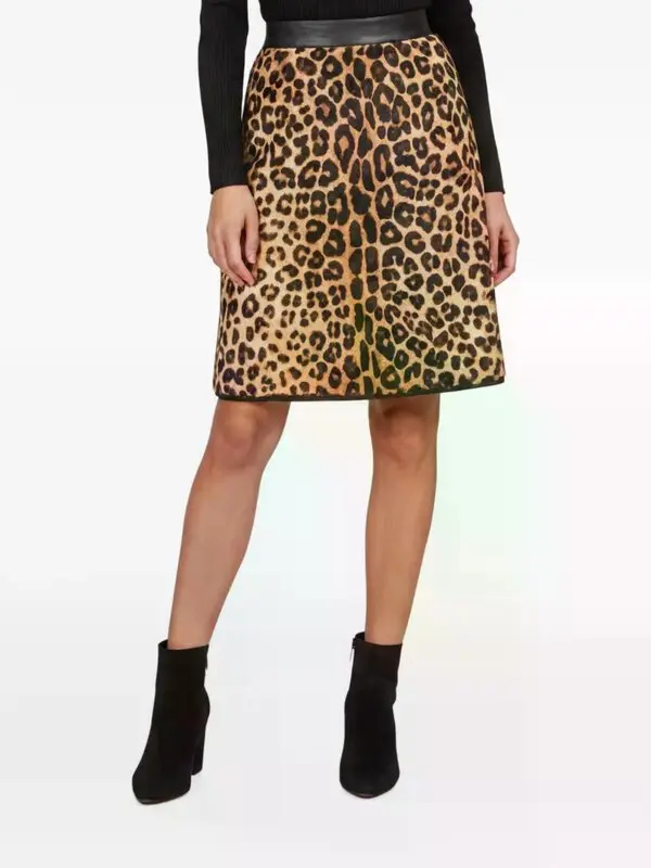 Roberto Cavalli Leopard-pattern Midi Skirt