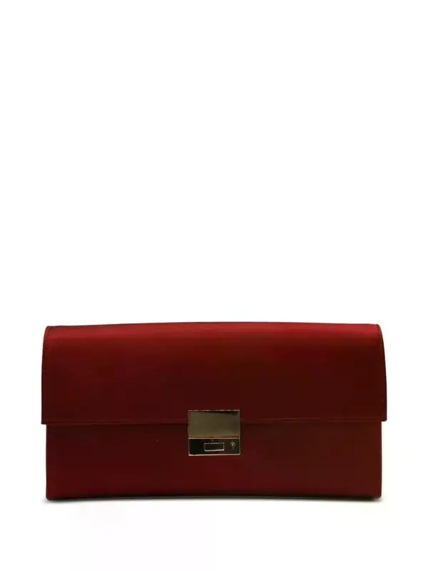 TOM FORD Satin Finish Push-lock Clutch - Red