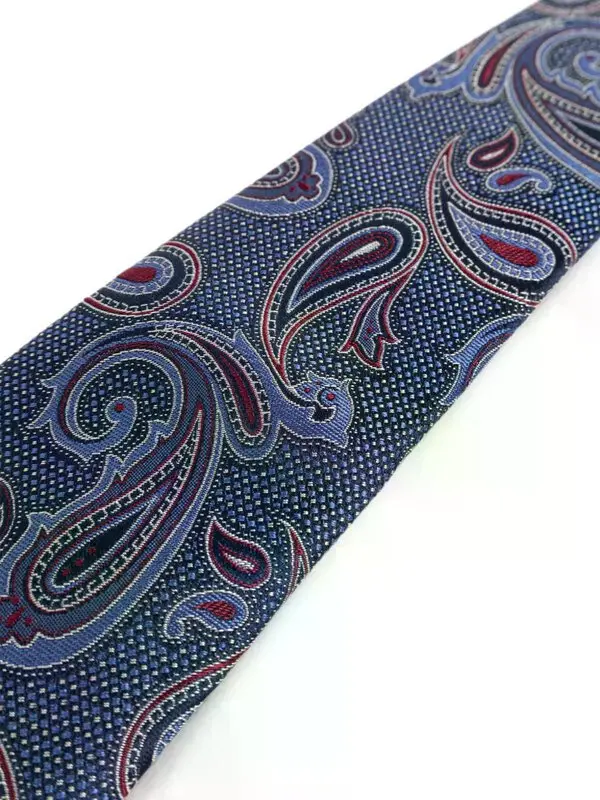 Etro Paisley Silk Tie - Blue