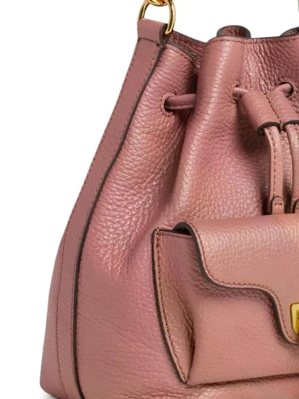 COCCINELLE Beat Generation Leather Bucket Bag - Pink