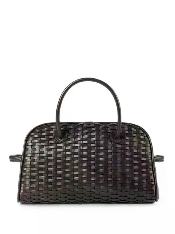 Jacquemus Small Turismo Woven Leather Tote Bag - Brown