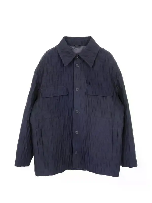 Fendi 2010s Ff Embossed Shirt Jacket - Blue