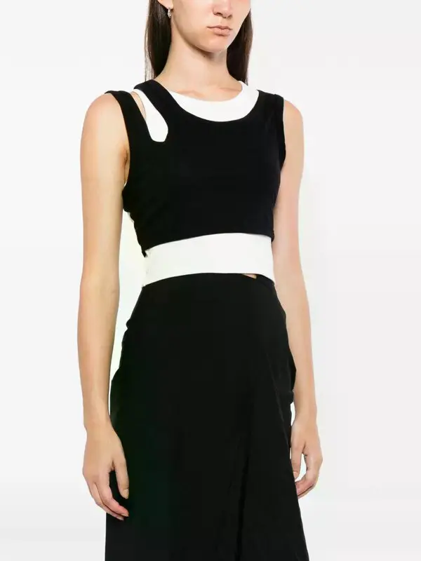 Yohji Yamamoto Cut-out Cropped Top