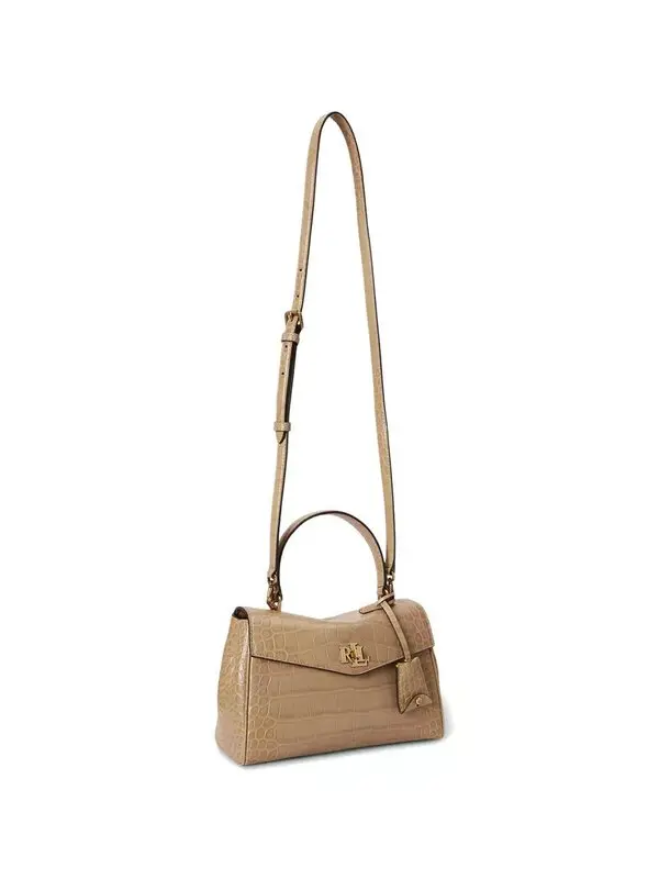 Ralph Lauren Small Farrah Crocodile-embossed Leather Tote Bag