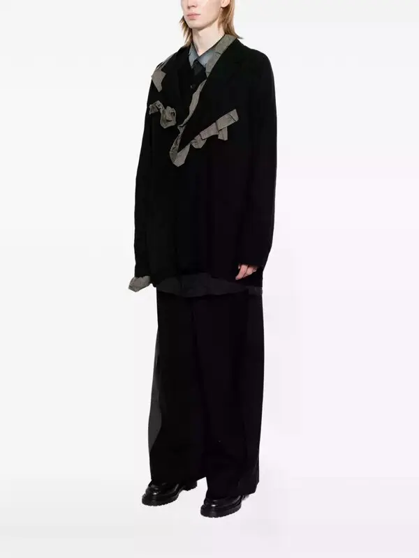 Yohji Yamamoto Ruffled Embroidered Blazer