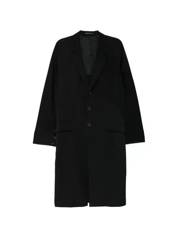 Yohji Yamamoto Gabardine Coat - Black