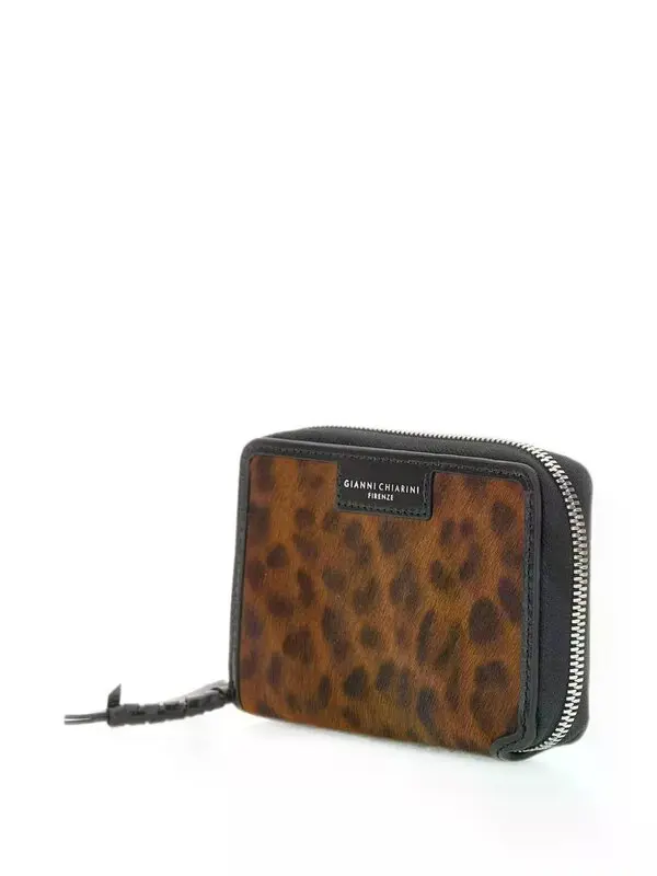 GIANNI CHIARINI Horsy Animal-print Leather Wallet