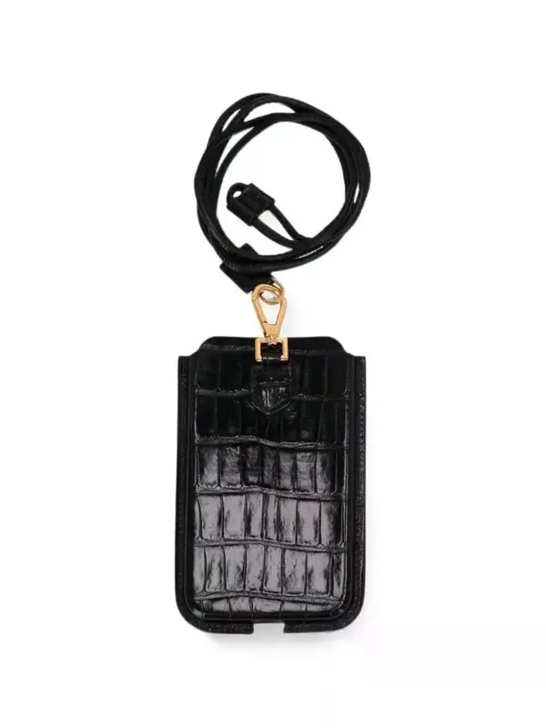 TOM FORD Crocodile-effect Phone Case - Black