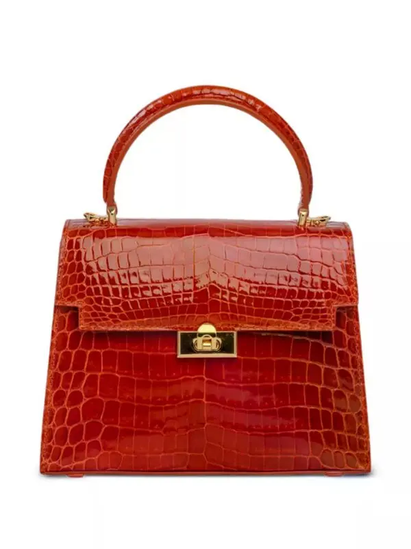 KWANPEN Crocodile-effect Top-handle Tote Bag