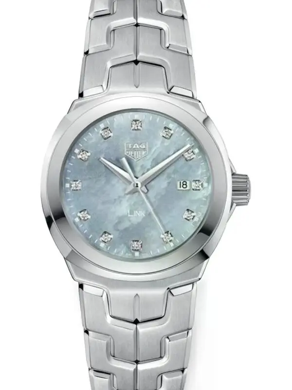 Tag Heuer Link Watch With Diamond Hour Markers