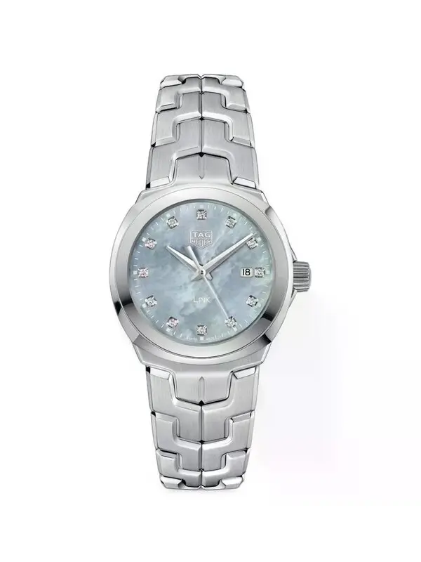 Tag Heuer Link Watch With Diamond Hour Markers
