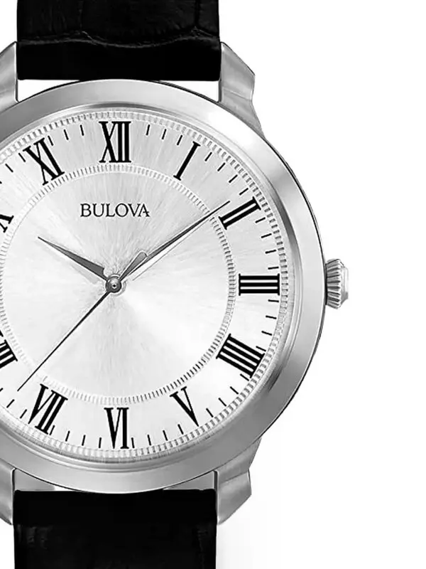 Bulova Classic 42mm Watch With Roman Numeral Indices - Silver