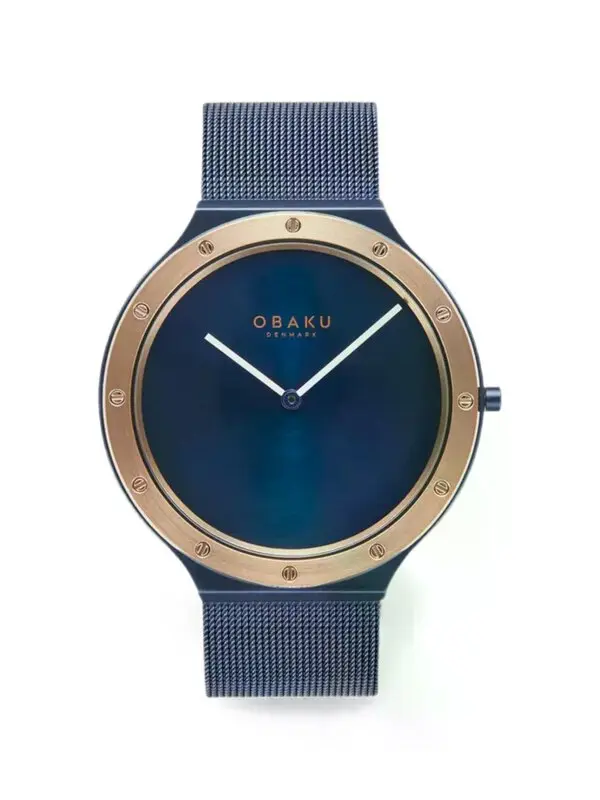 OBAKU Mesh Strap Watch - Blue