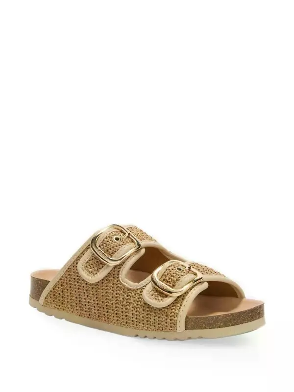 DR. SCHOLL'S SHOES Noelle Buckle-fastening Raffia Sandals - Neutrals
