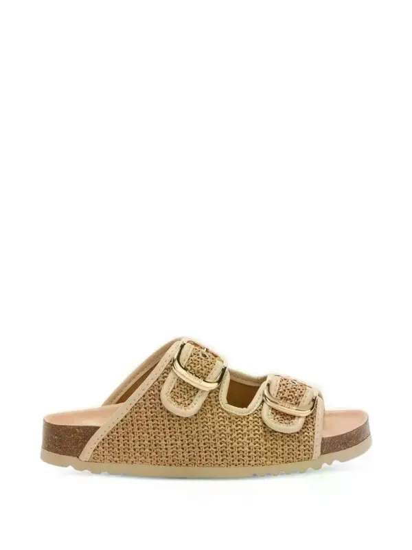 DR. SCHOLL'S SHOES Noelle Buckle-fastening Raffia Sandals - Neutrals