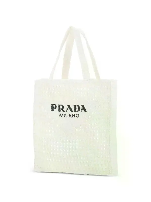 Prada Raffia Tote Bag