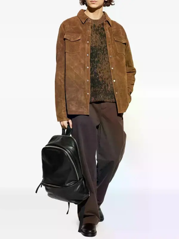 ALLSAINTS Sully Suede Shirt - Brown