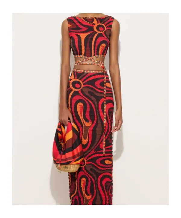 Emilio Pucci Marmo-print Wrap-around Top
