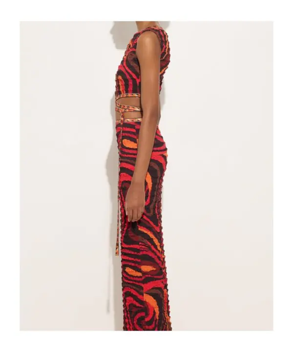 Emilio Pucci Marmo-print Wrap-around Top
