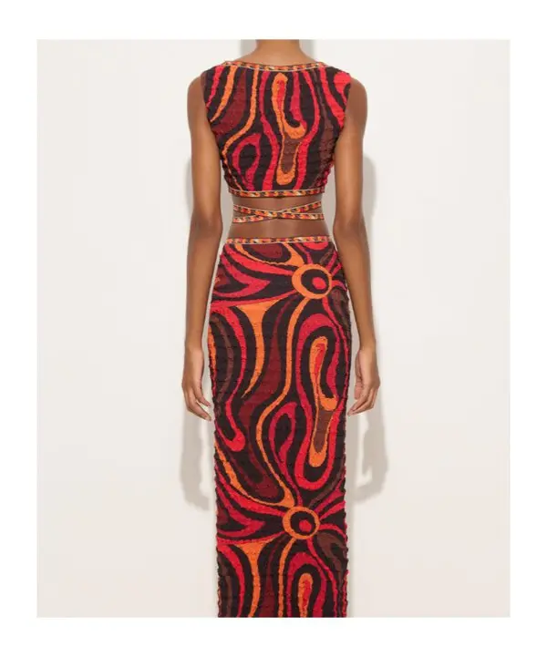 Emilio Pucci Marmo-print Wrap-around Top