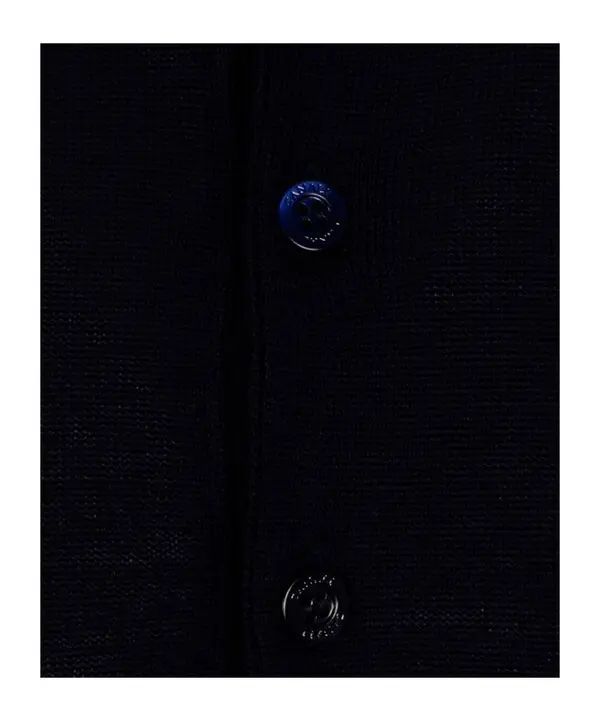 Canali Button-up Long-sleeved Polo Shirt