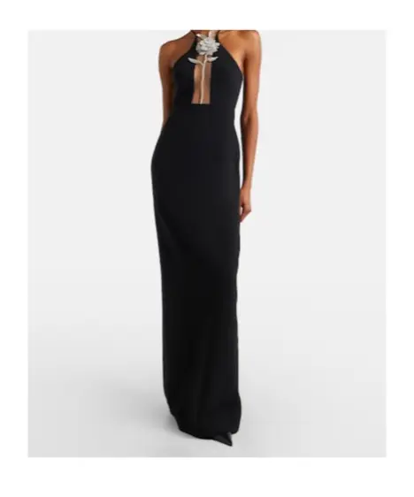 David Koma Embellished Halterneck Gown
