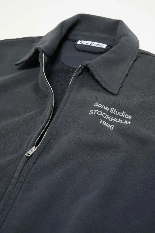 Acne Studios Zip-up Cardigan With Vintage Spray-dye Finish
