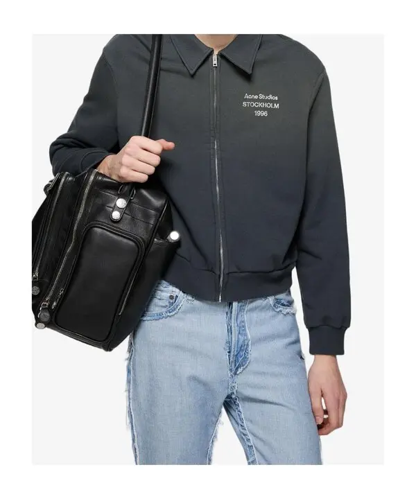 Acne Studios Zip-up Cardigan With Vintage Spray-dye Finish