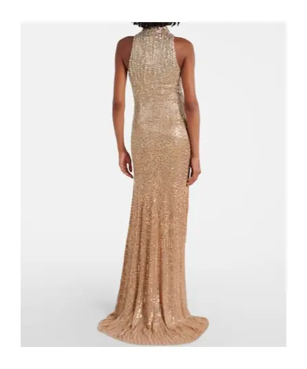 Jenny Packham Benue Embellished Silk Gown