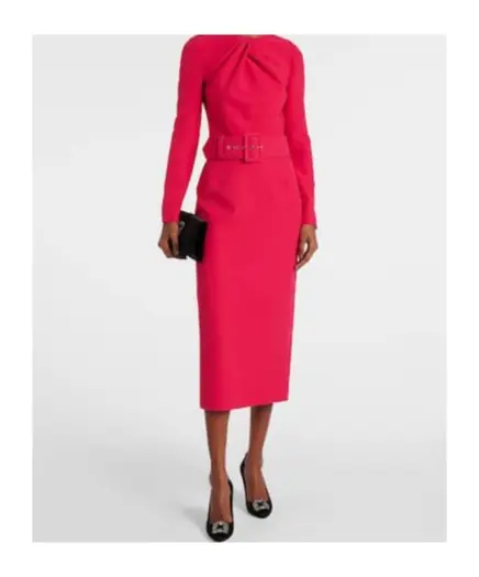 SAFIYAA LONDON Belted Midi Dress