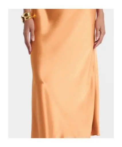 Galvan Sienna Halterneck Satin Midi Dress