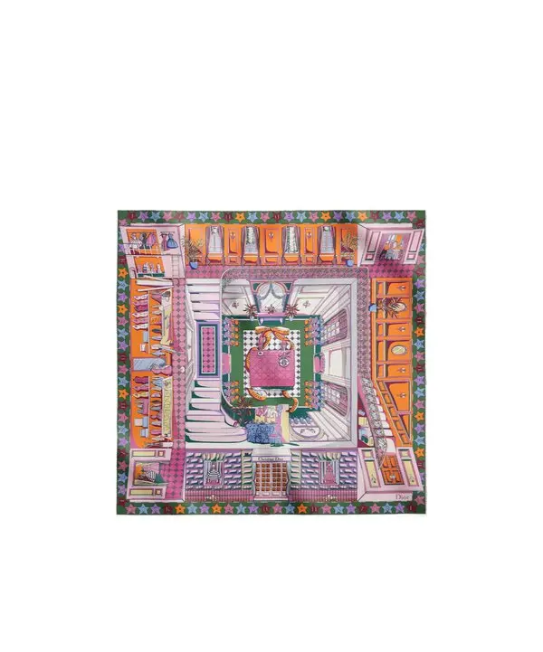 Dior Inside Avenue90 Square Scarf - Multicolor