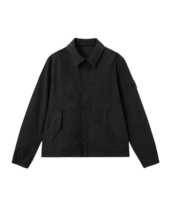 Stone Island Logo Patch Buttoned Jacket