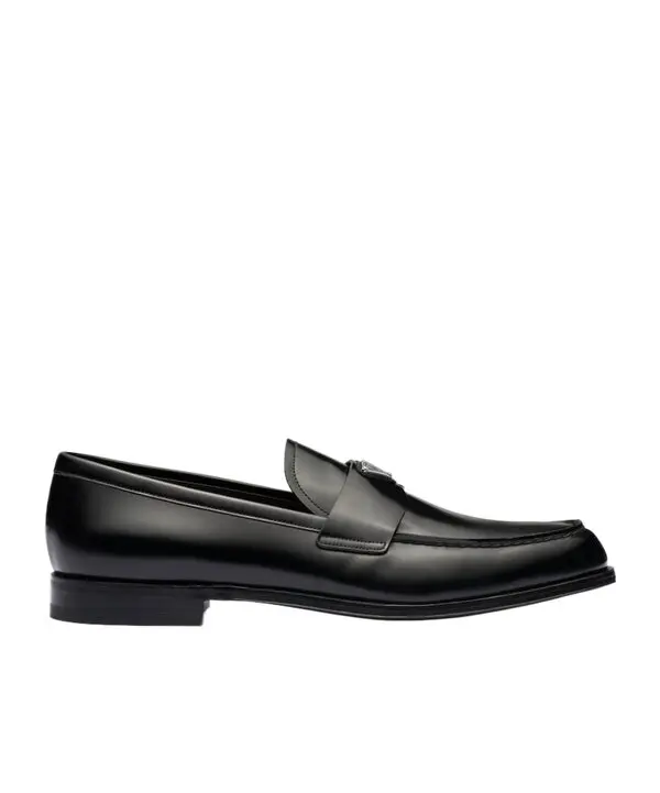 Prada Brushed Leather Loafers