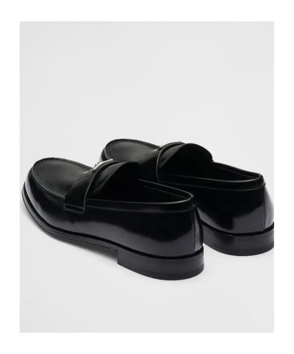 Prada Brushed Leather Loafers