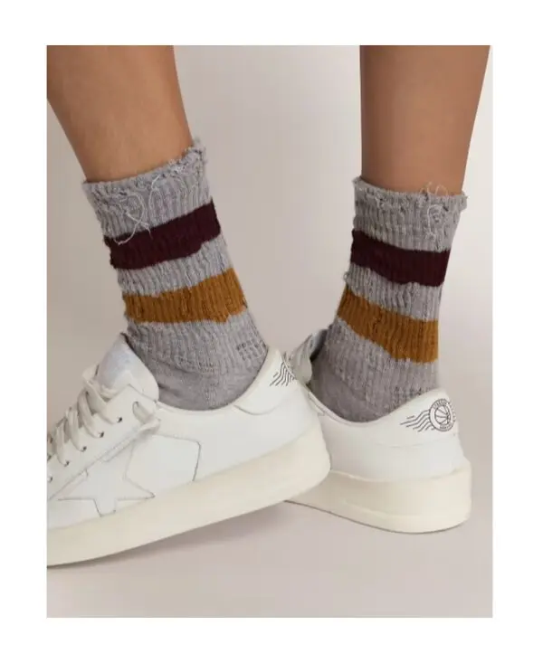 GOLDEN GOOSE Striped Ribbed Socks