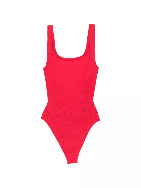 Hunza G Coverage Crinkle-effect Square-neck Swimsuit
