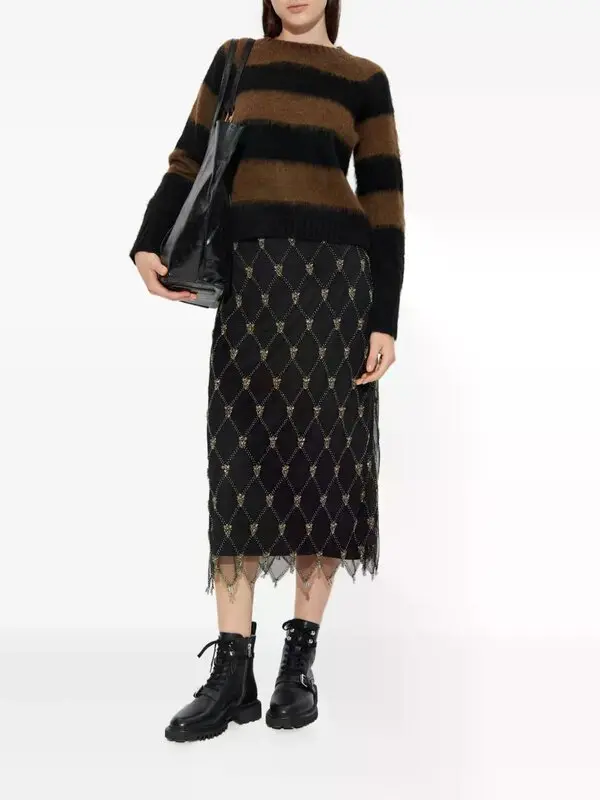 ALLSAINTS Ilka Beaded Midi Skirt