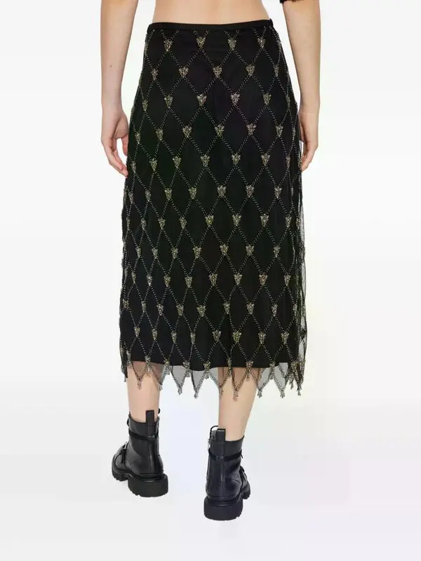 ALLSAINTS Ilka Beaded Midi Skirt