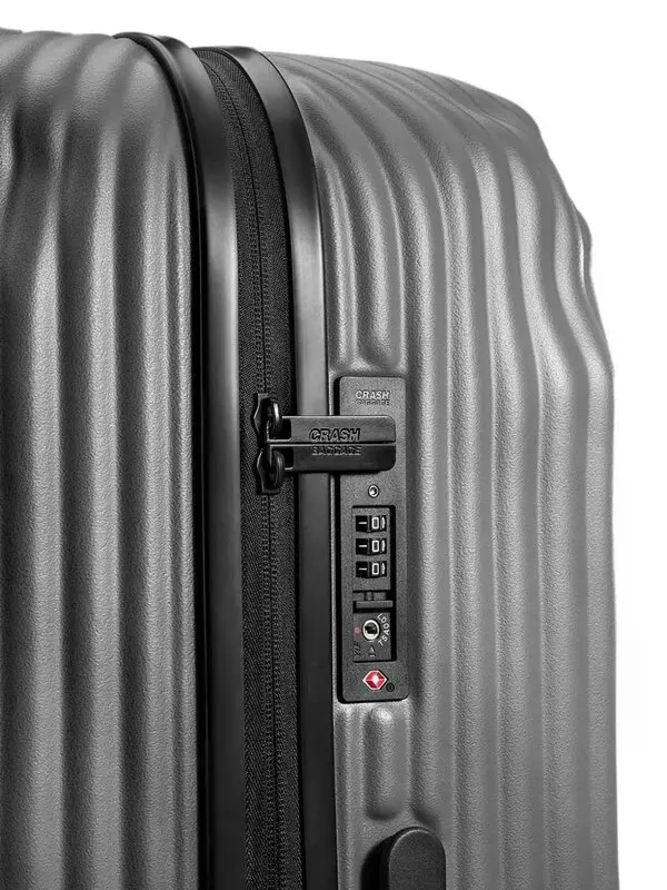 CRASH BAGGAGE Large Stripe Suitcase