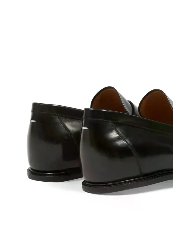 MAISON MARGIELA Heel-less Leather Loafers - Black