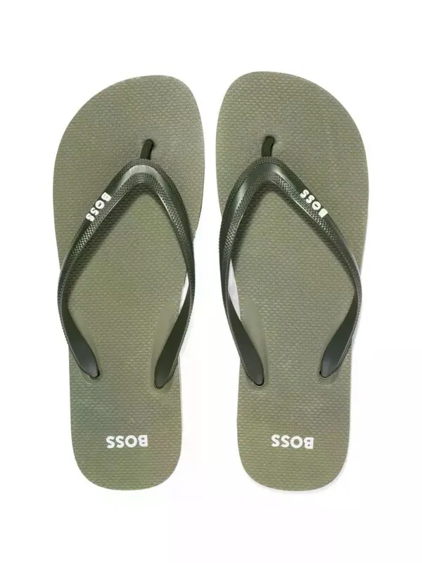 BOSS Logo Print Flip Flops
