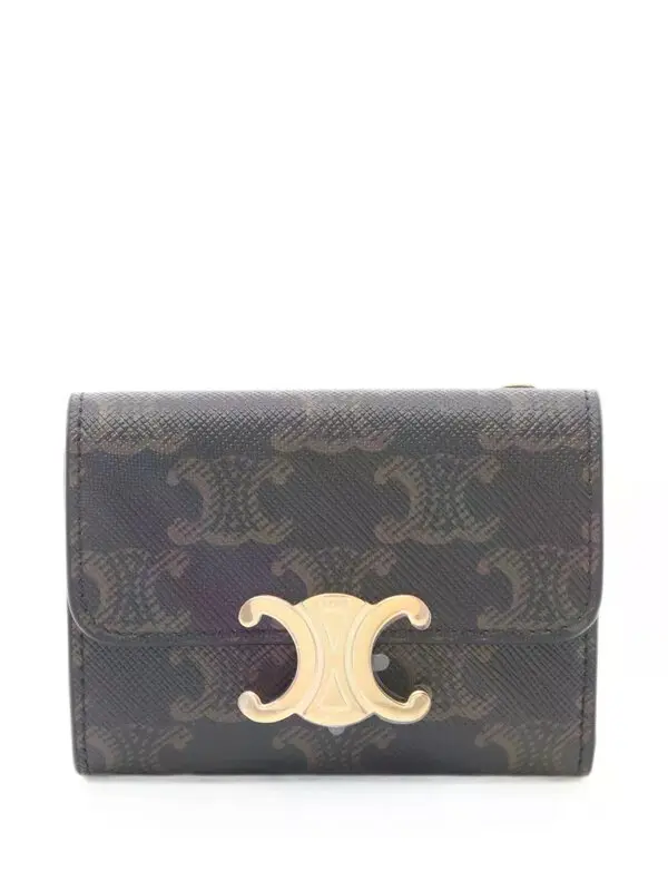 Celine 2020s Triomphe Wallet - Black