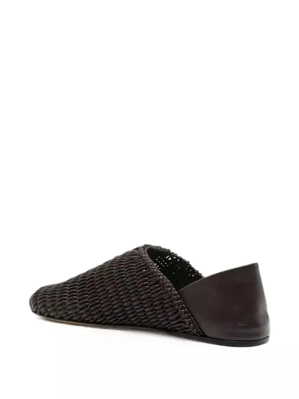 JW Anderson Woven-leather Mules - Brown