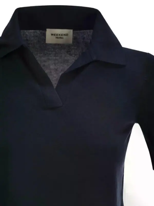 Max Mara Short Sleeve Knit Polo - Blue