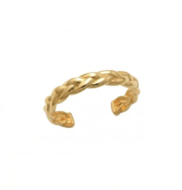 ZAHAV JEWELRY 10k Solid Twisted Toe Ring