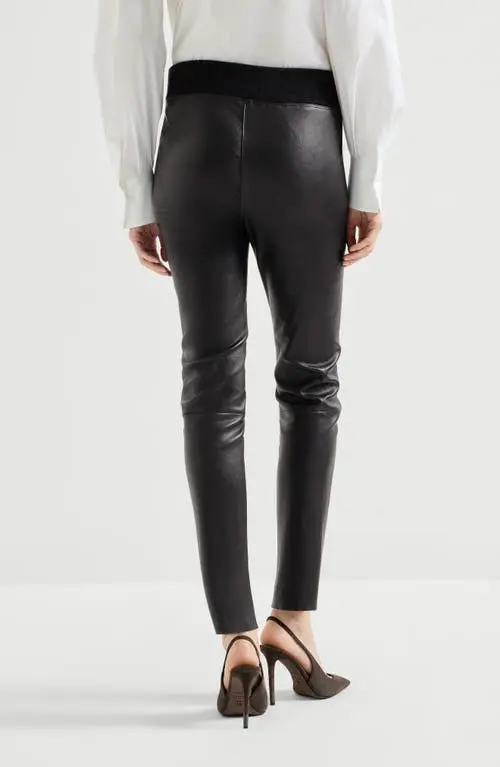 Brunello Cucinelli Stretch Nappa Leather Leggings